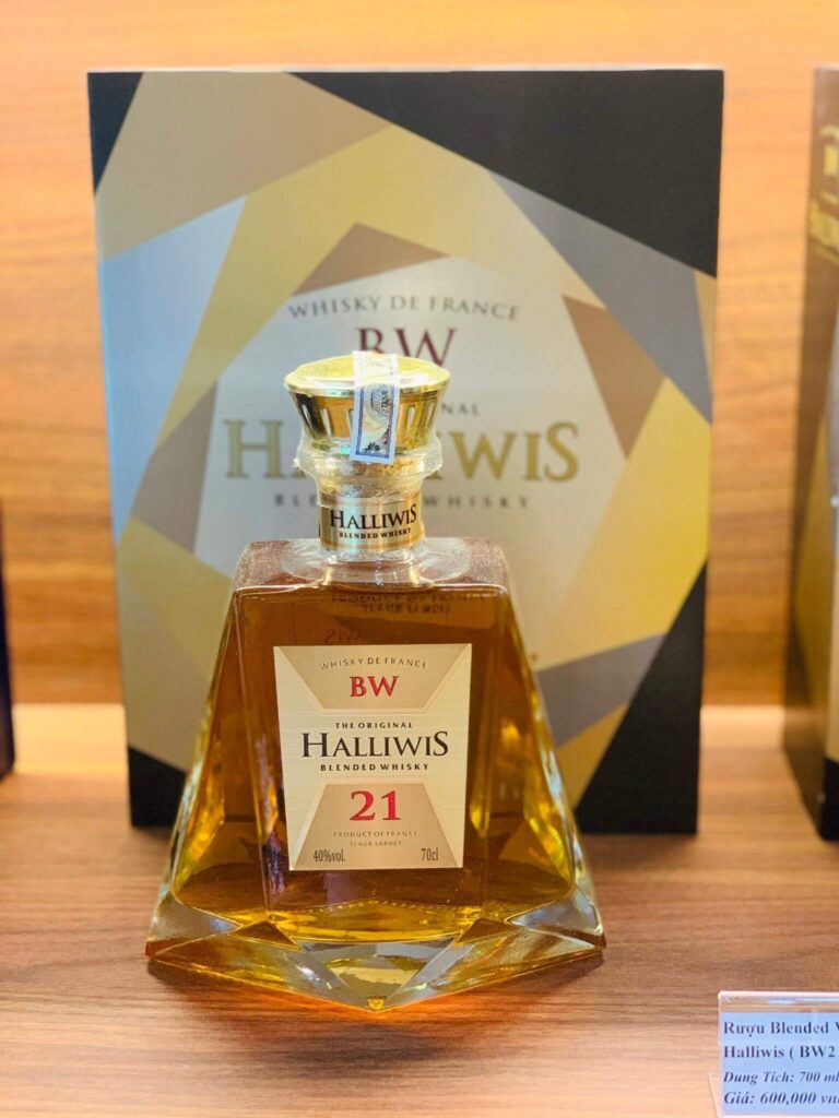 Rượu Whisky Halliwis Pháp (BW21) - Hộp quà Túi Chính Hãng
