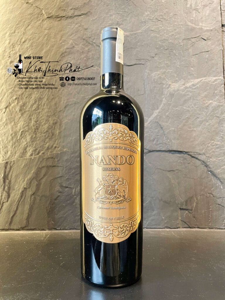 Rượu vang đỏ Chile NANDO RESERVA 750ml 14% - Rượu Khôi Thịnh Phát